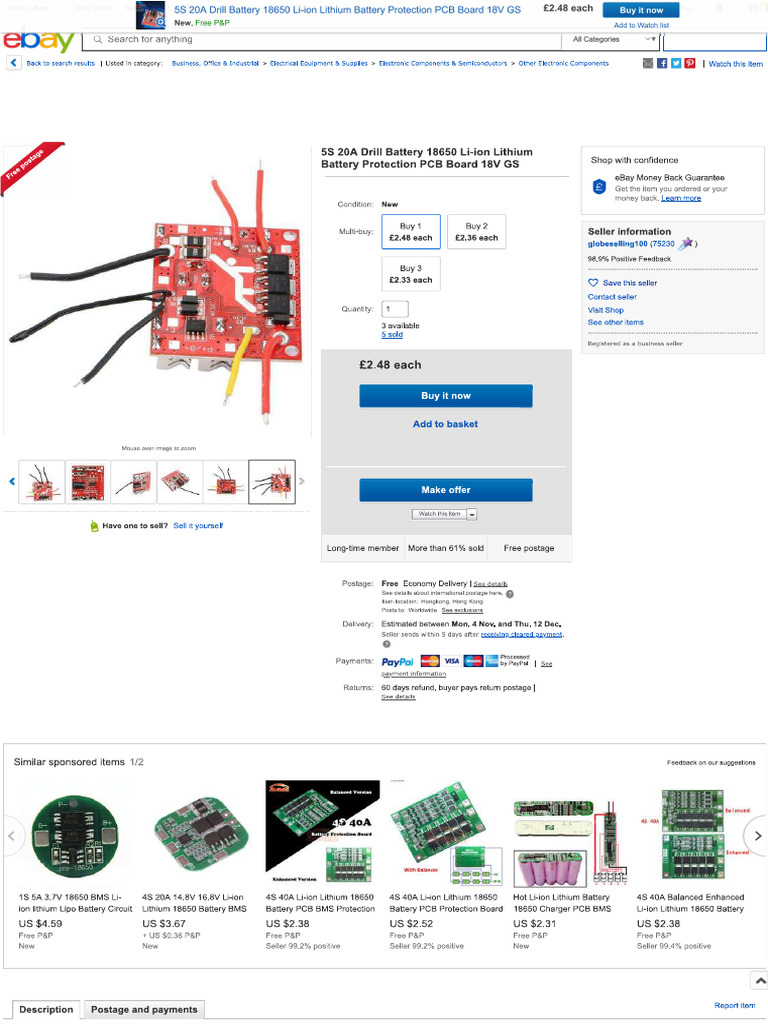 5S 20a 18650 PCB | PDF