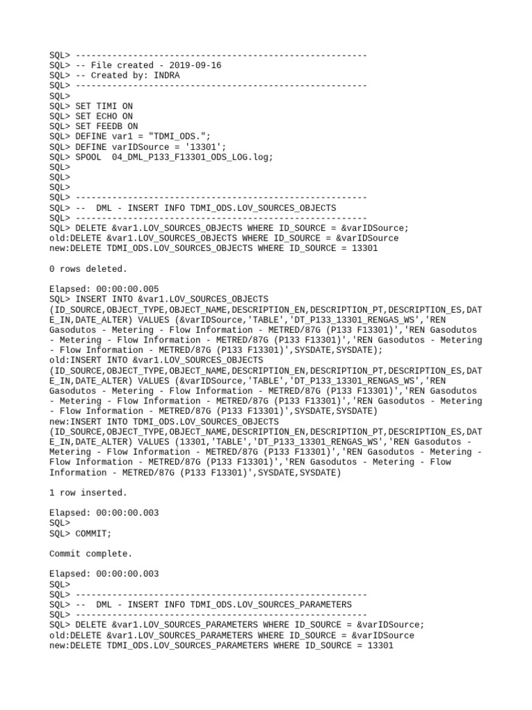 04 DML P133 F13301 ODS Log | PDF