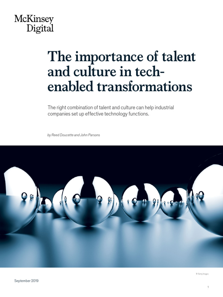 The Importance of Talent and Culture in Tech Enabled Transformations | PDF | Agile Software ...