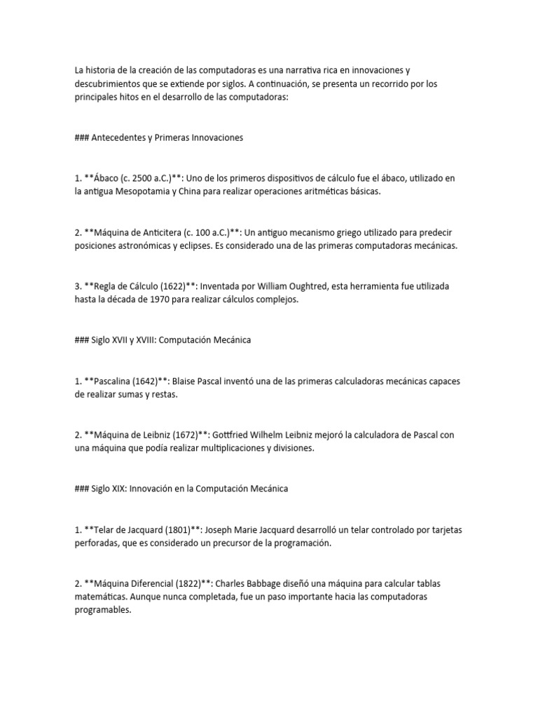 La historia de la creación de las computadoras | PDF | Apple Inc ...