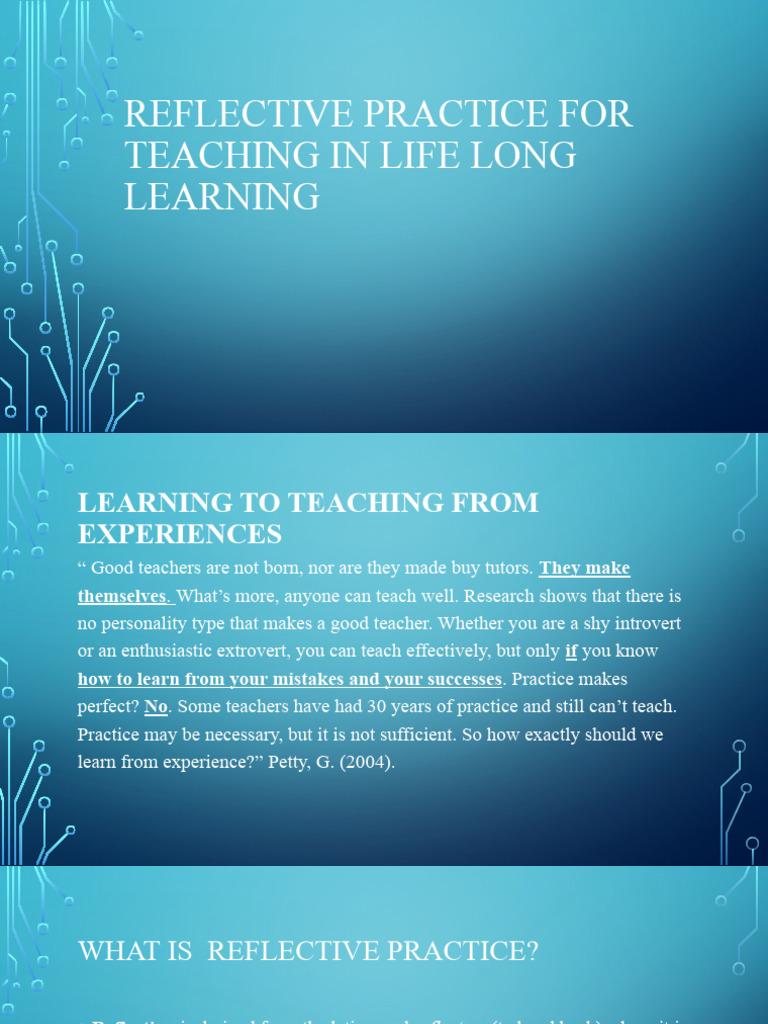 Reflective Practice 01 2023 | PDF | Reflective Practice | Learning