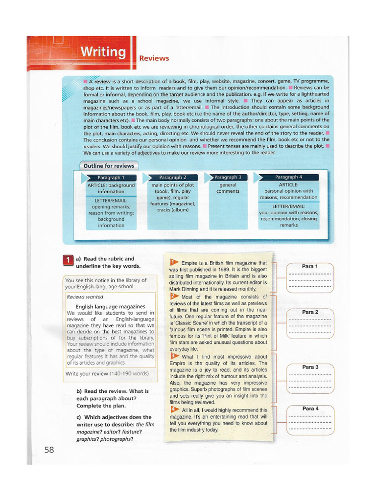 Writing B2+ Review | PDF