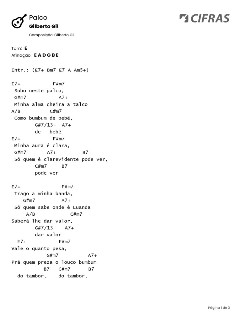 Impressão de Palco - Gilberto Gil | PDF