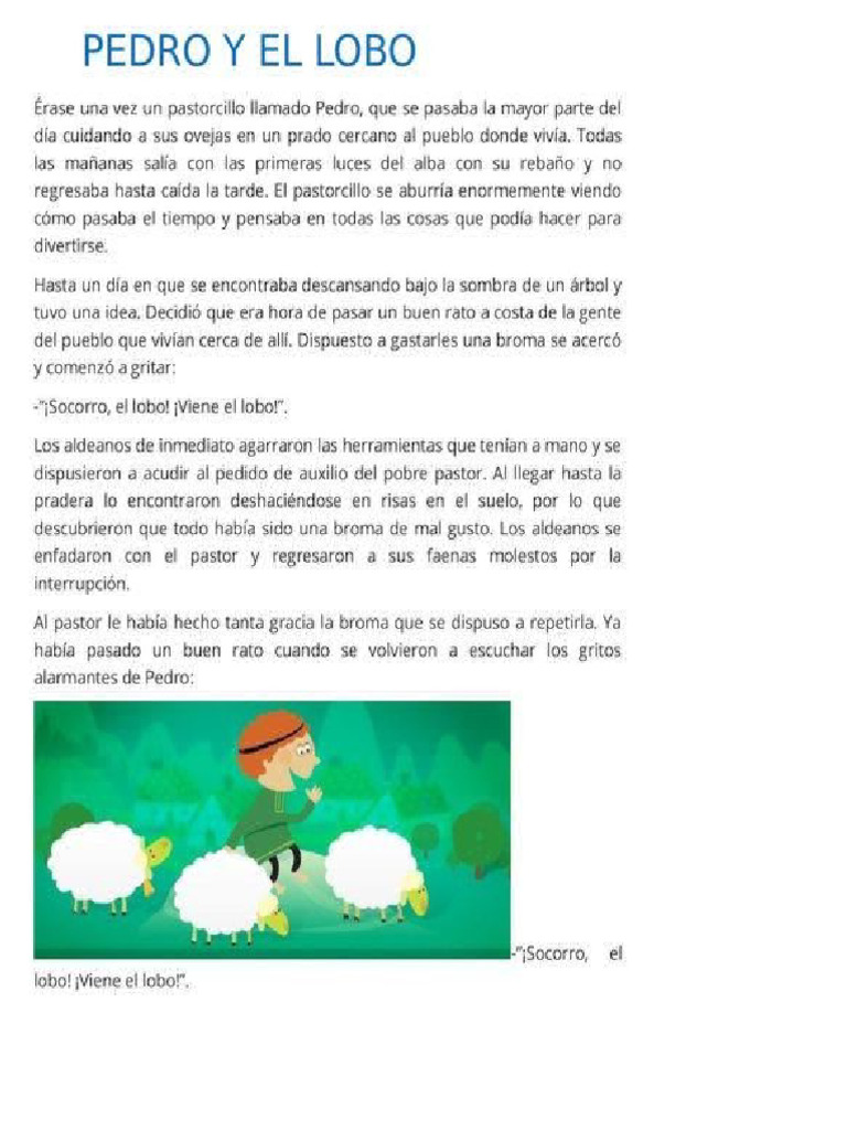 PEDRO Y EL LOBO | PDF