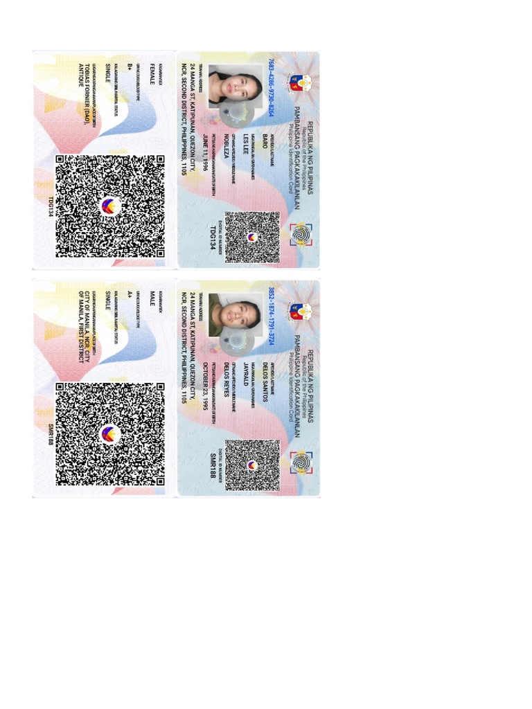 Jayrald Leslee National ID | PDF