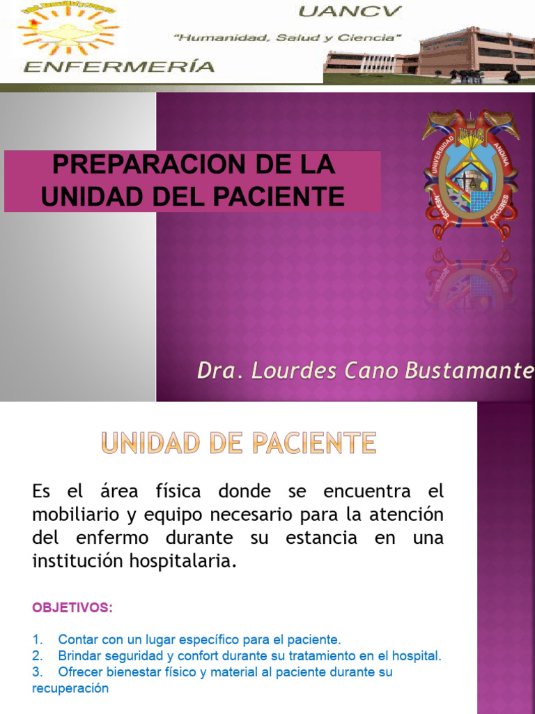 Clase 4 PREPARACION DE LA UNIDAD DEL PACIENTE | PDF