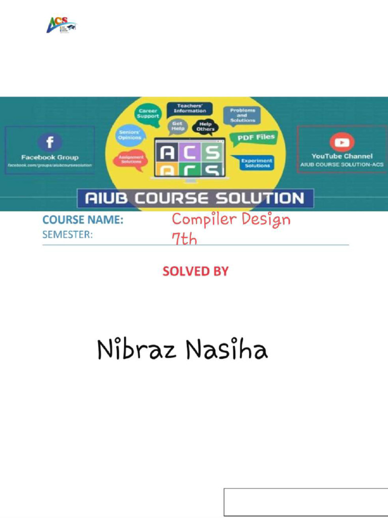 Compiler Design Mid Handnote | PDF
