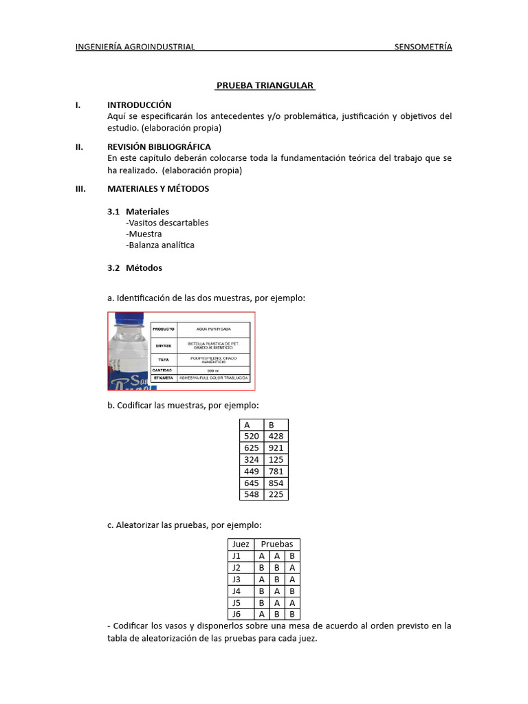 Prueba Triangular | PDF