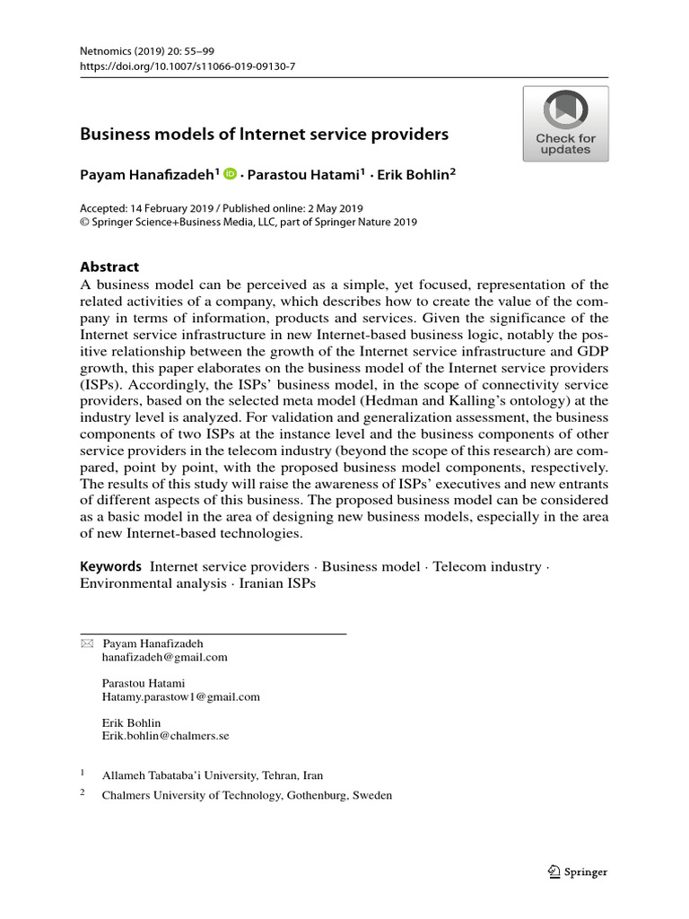 Business-Model-for-ISP_2019 | PDF | Business Model | Internet