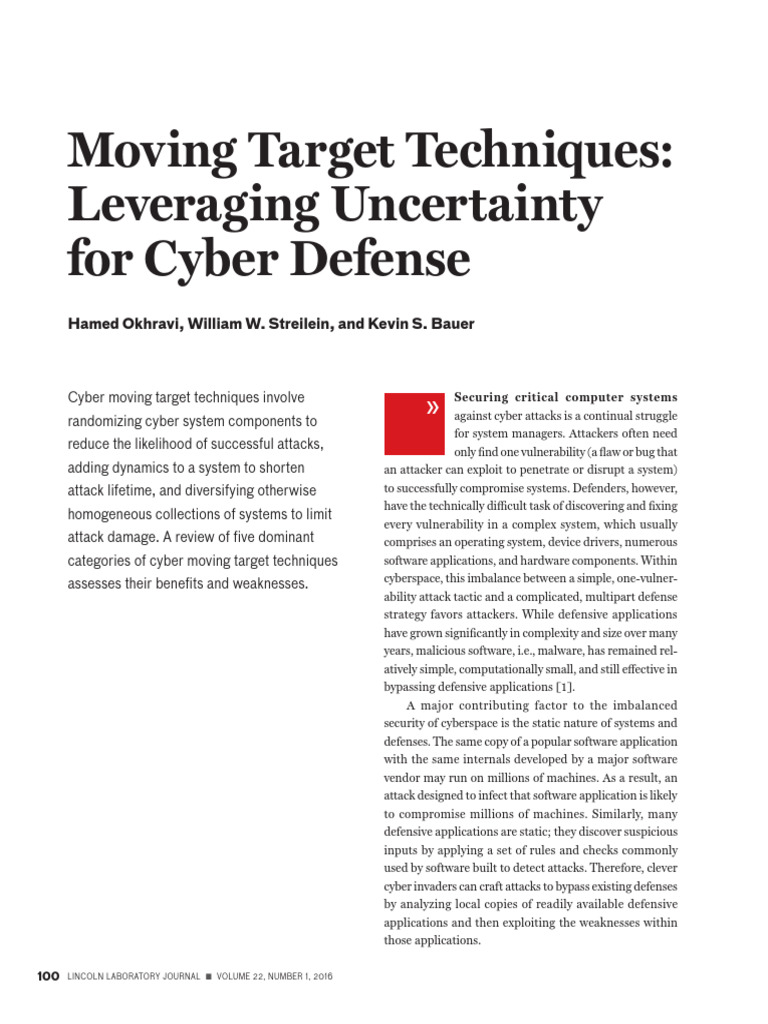 Tech Leveraging Uncertainty CyberDefense - 2016 | PDF | Computer ...