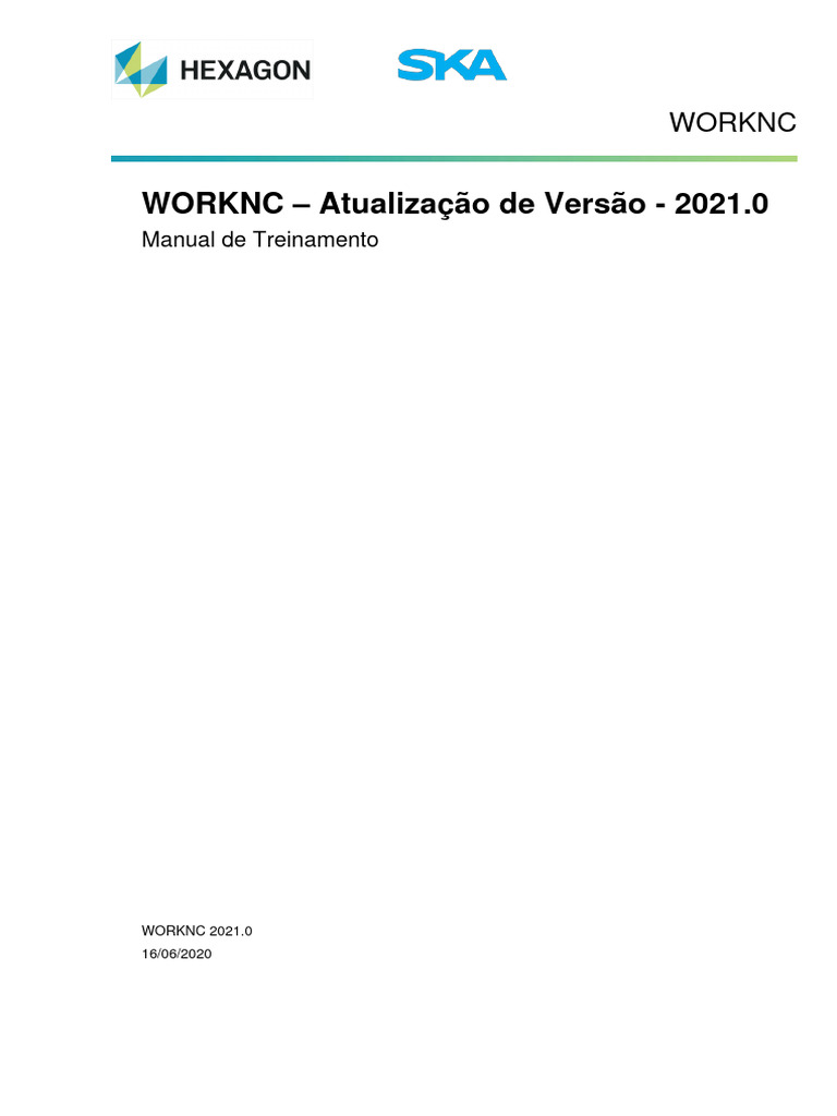 Manual de Treinamento WORKNC 2021.0 | PDF | Janela (informática) | Curva