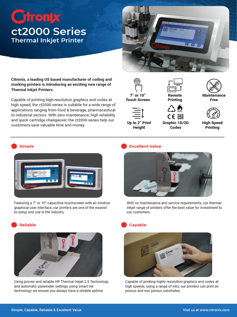 TIJ Brochure Rev A | PDF | Printer (Computing) | Touchscreen