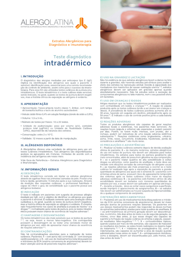Alergo Folheto INTRADERMICO | PDF