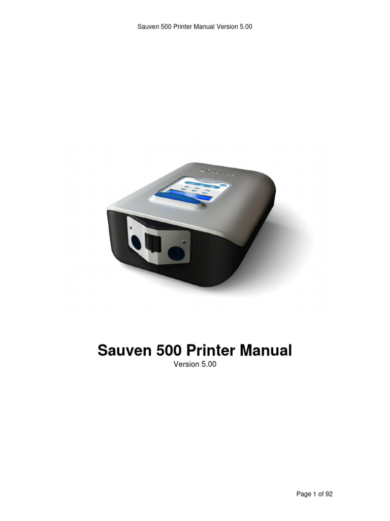 Sauven 500 Printer Manual | PDF | Printer (Computing) | Barcode