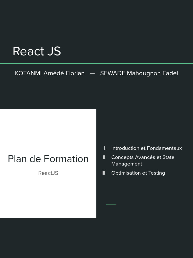 Formation React | PDF | JavaScript | Programmation web