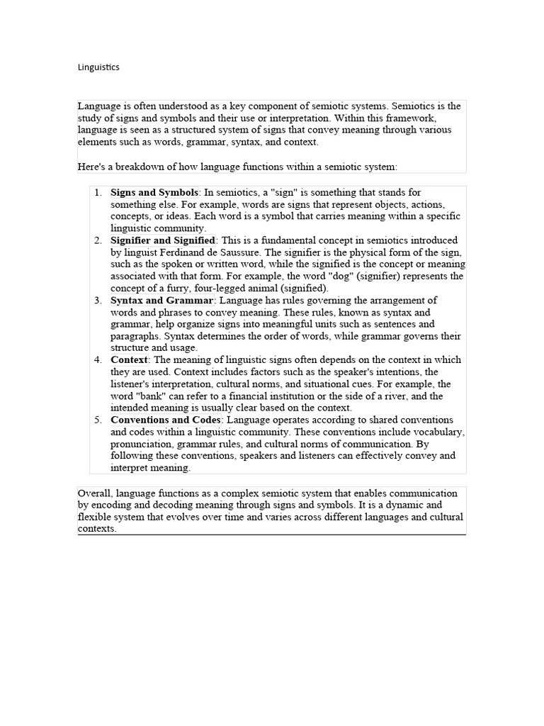 Linguistics Theory | PDF | Language Arts & Discipline