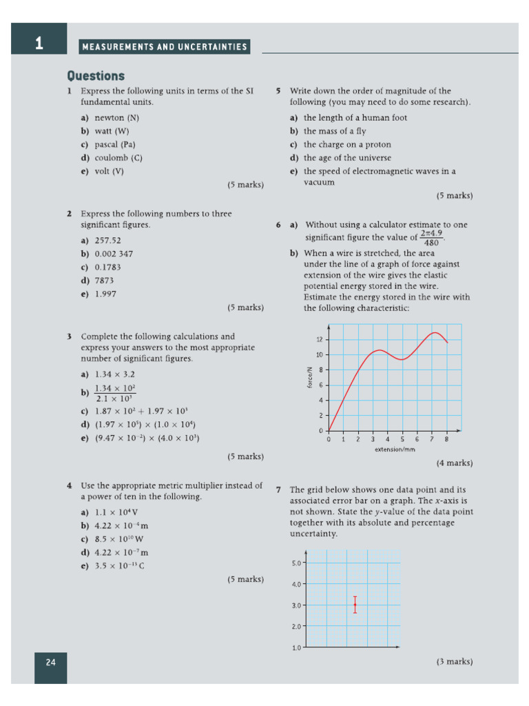 unit 1 physics review | PDF