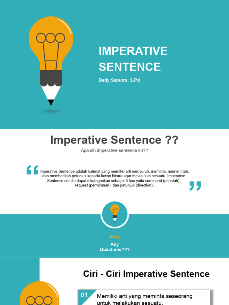 Imperative Sentences | PDF | Communication Design | Multimedia