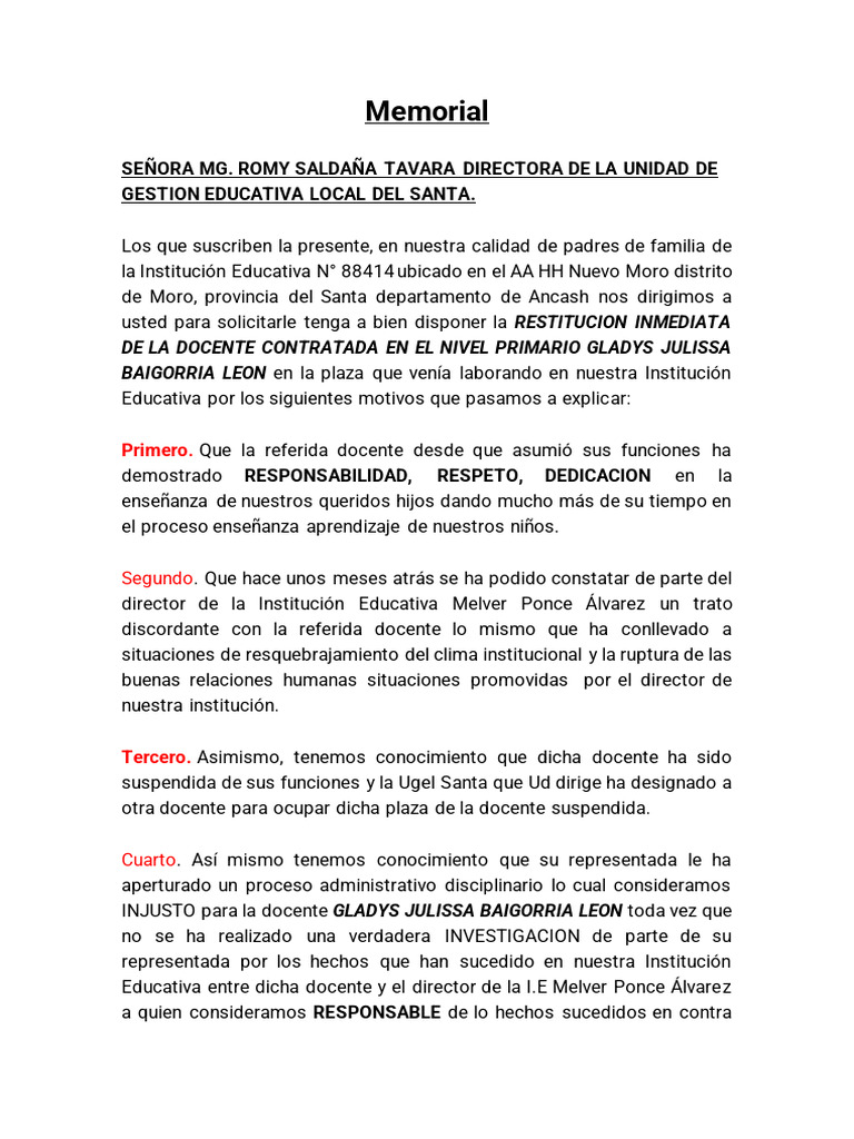 Memorial | Descargar gratis PDF | Aprendizaje