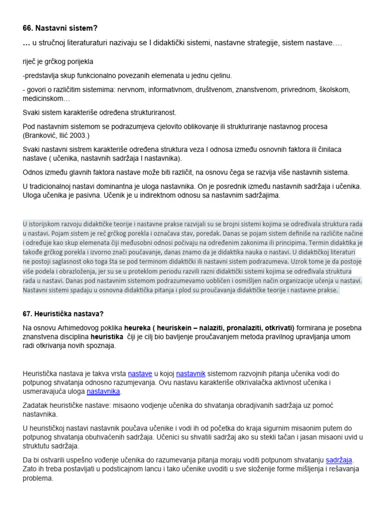 Nastavni Sistemi | PDF