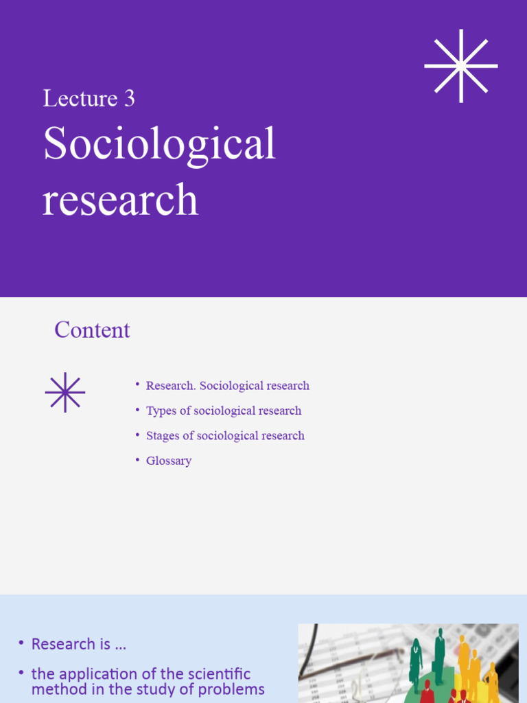 Sociology - Lecture 3 Presentation | PDF | Social Research | Sociology