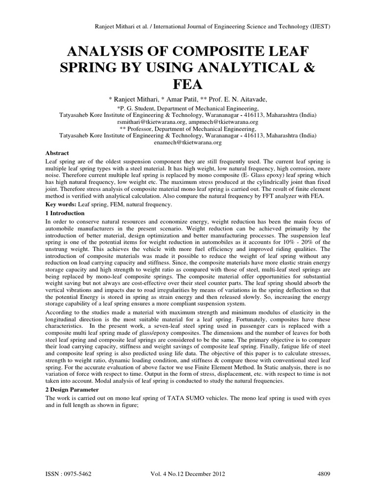 ANALYSIS OF COMPOSITE | PDF | Strength Of Materials | Composite Material