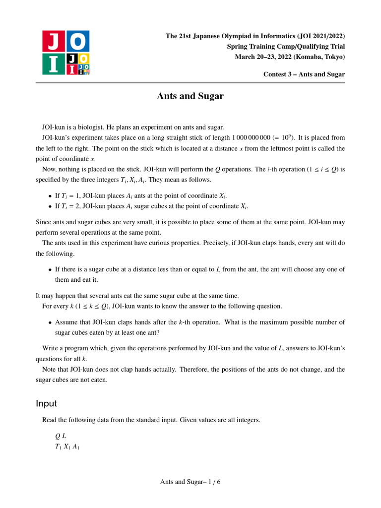 Ants and Sugar | PDF | Applied Mathematics