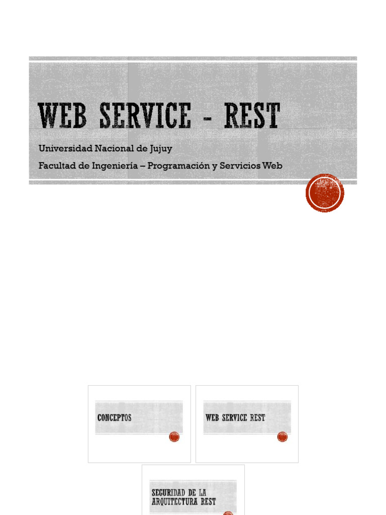 Presentacion de Arquitectura WebService REST | PDF | Informática | Ingeniería de software