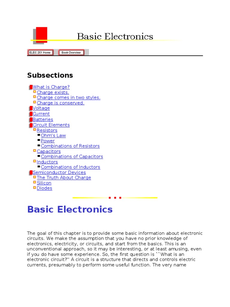 Basic Electronics | PDF | Inductor | Rectifier