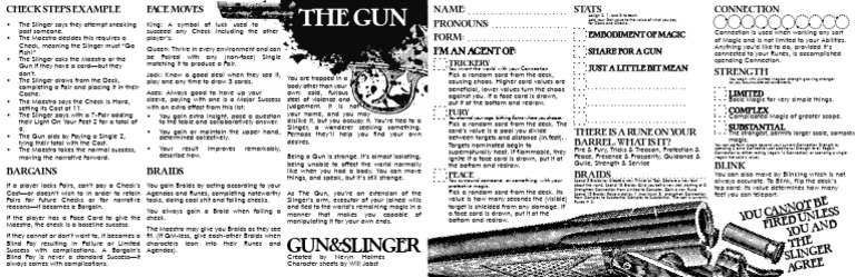 THE GUN Character & Reference Sheets | PDF | Playing Cards