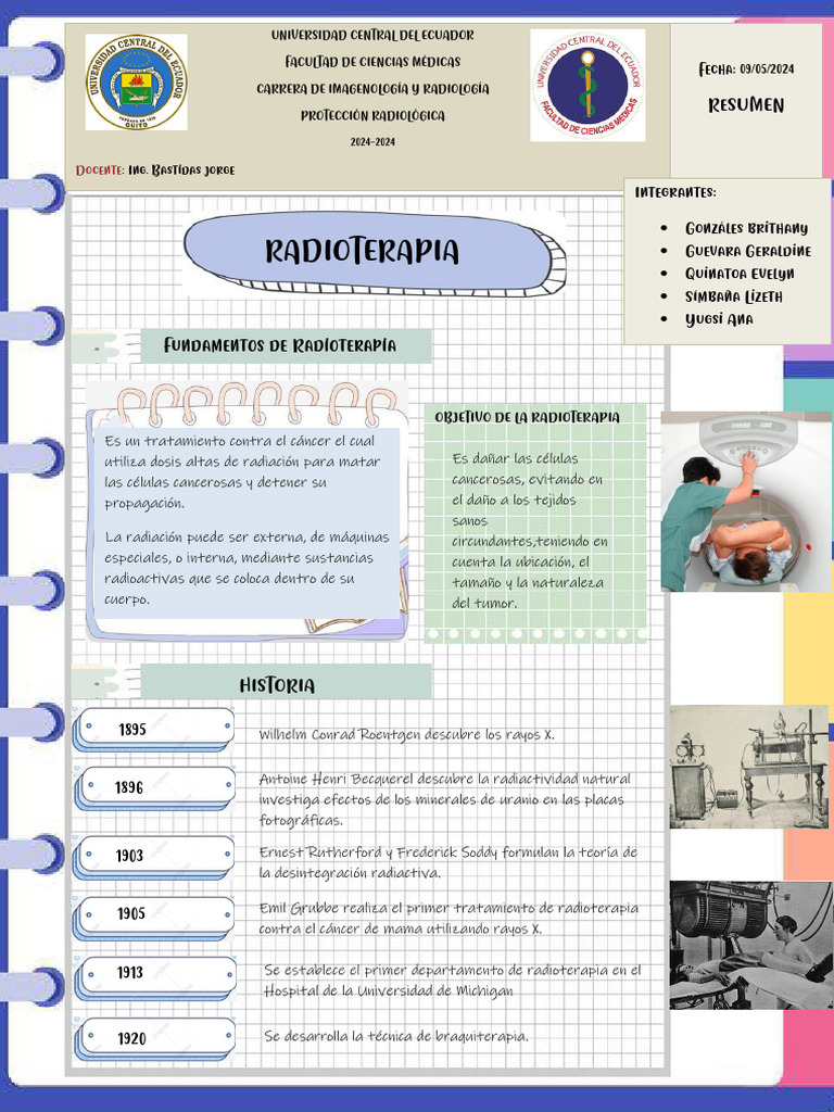 GRUPO #2 - Resumen de Radioterapia | PDF | Terapia de radiación | Radiación