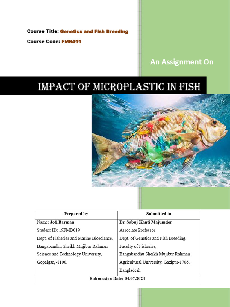 Impact of Microplastic On Fish | PDF | Food Web | Oceans