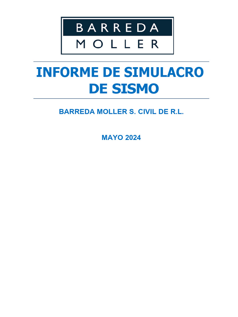 Informe de Simulacro 2024 | PDF