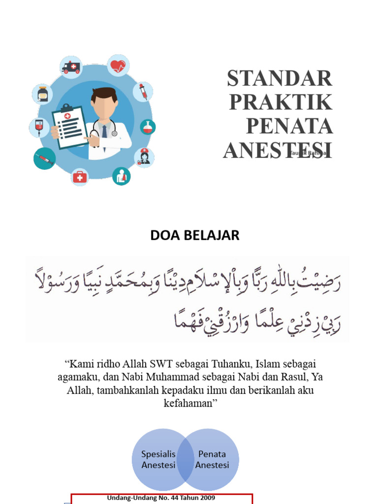 Standar Praktik Penata Anestesi | PDF