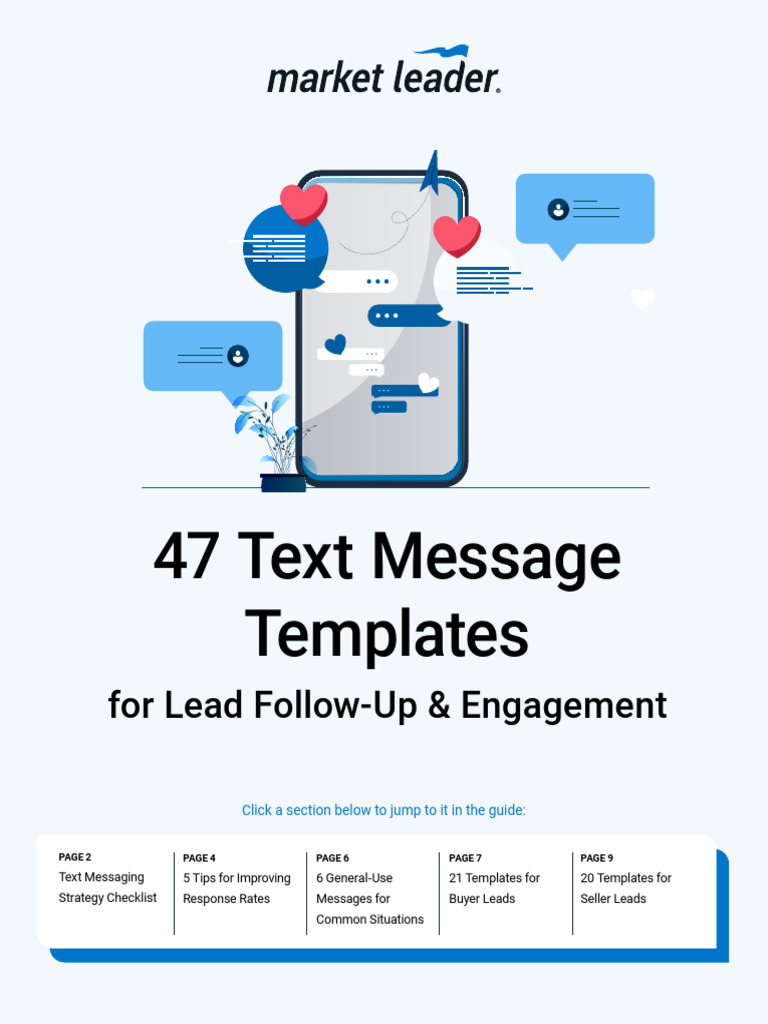 Real Estate Text Message Templates | PDF | Text Messaging | Real Estate ...