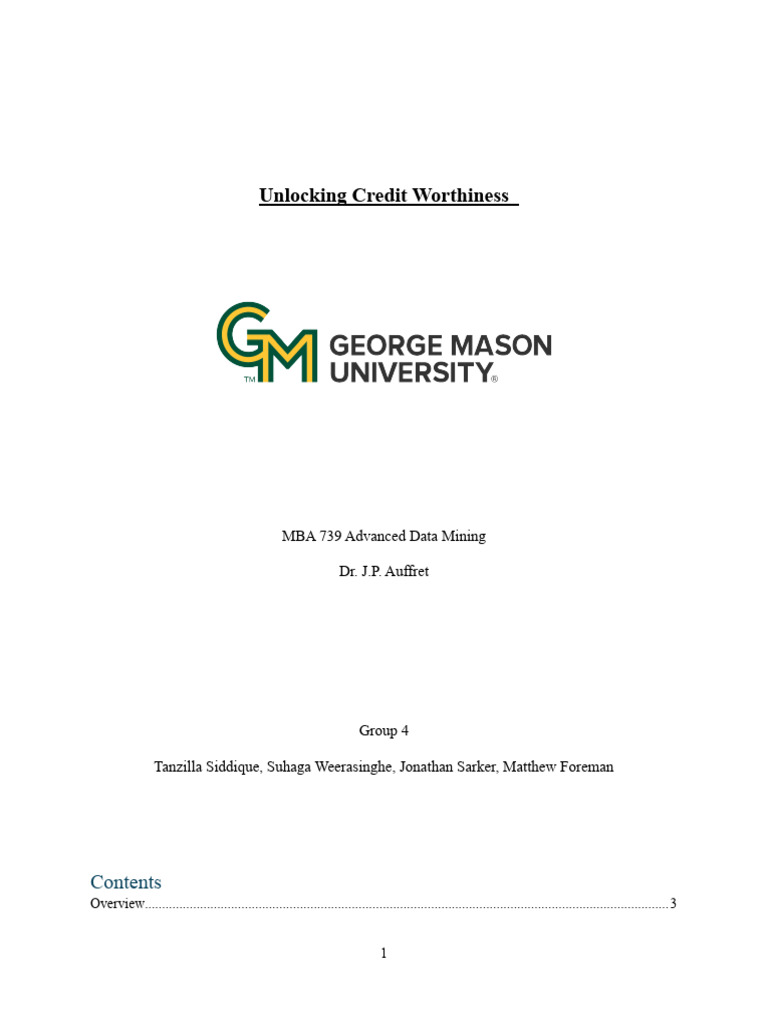 Final Report - Group 4 | PDF | Dependent And Independent Variables | Logistic Regression