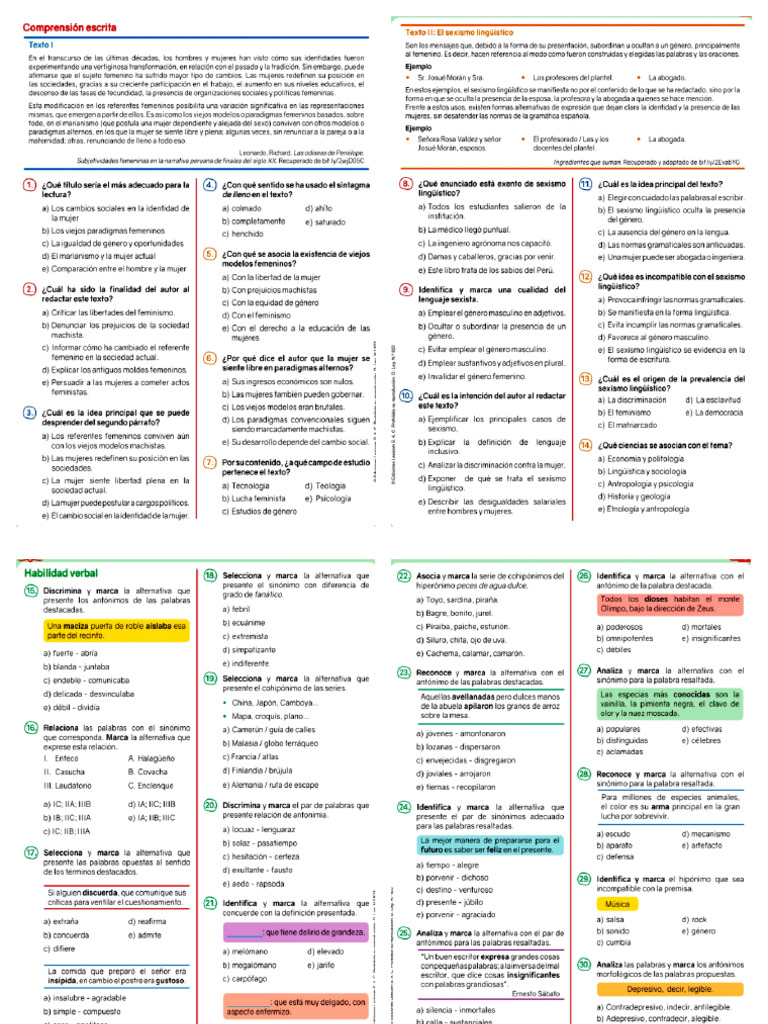 RAZ VERBAL 2DO | PDF