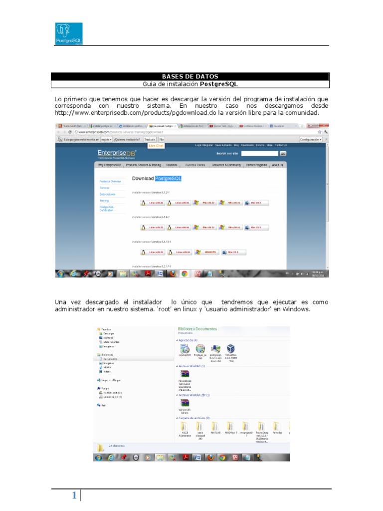 Guia para Instalar El DBMS | PDF | Postgre Sql | Servidor web