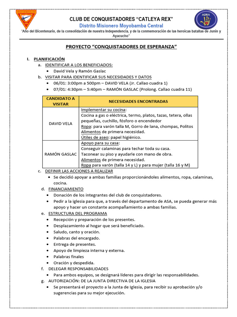 Proyecto Servicio Comunitario | PDF