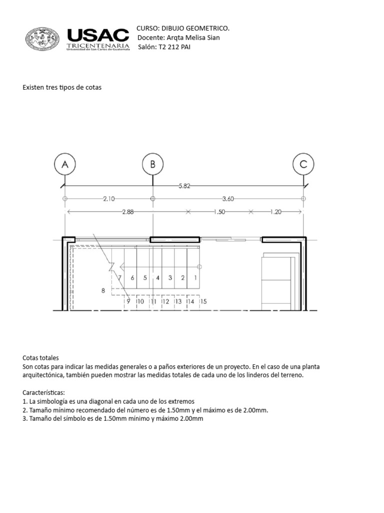 Tipos de Cotas en Dibujo Arquitectónico | PDF | Hogar, jardinería y ...