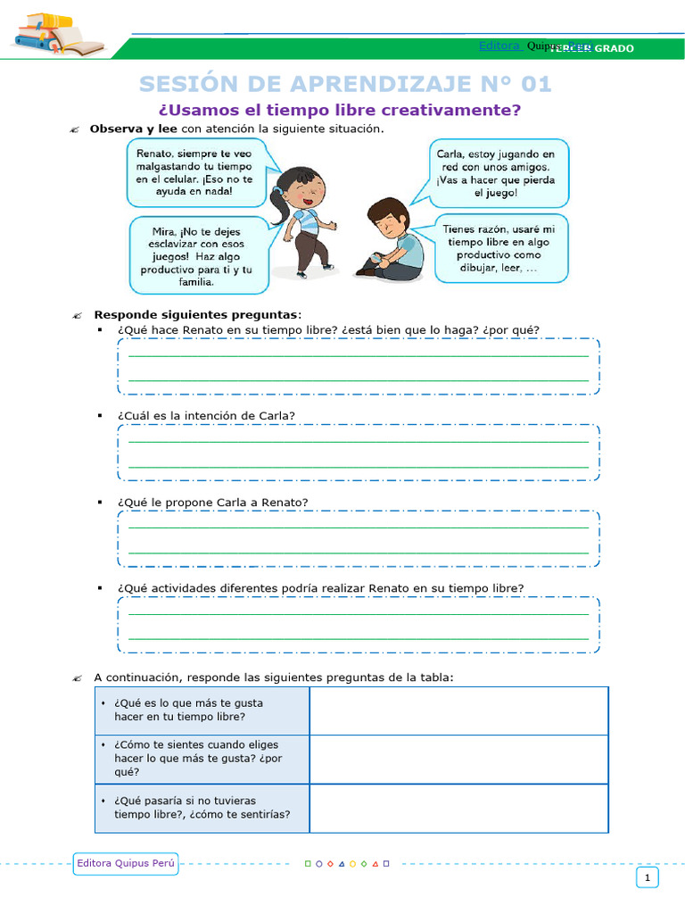Anexo de Sesiones de Aprendizaje - EDA XI Semana 1 - Editora Quipus Perú | PDF | Combustibles ...