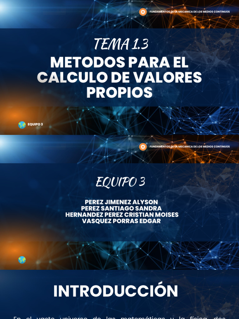 TEMA 1.3: Metodos para El Calculo de Valores Propios | PDF | Valores propios y vectores propios ...