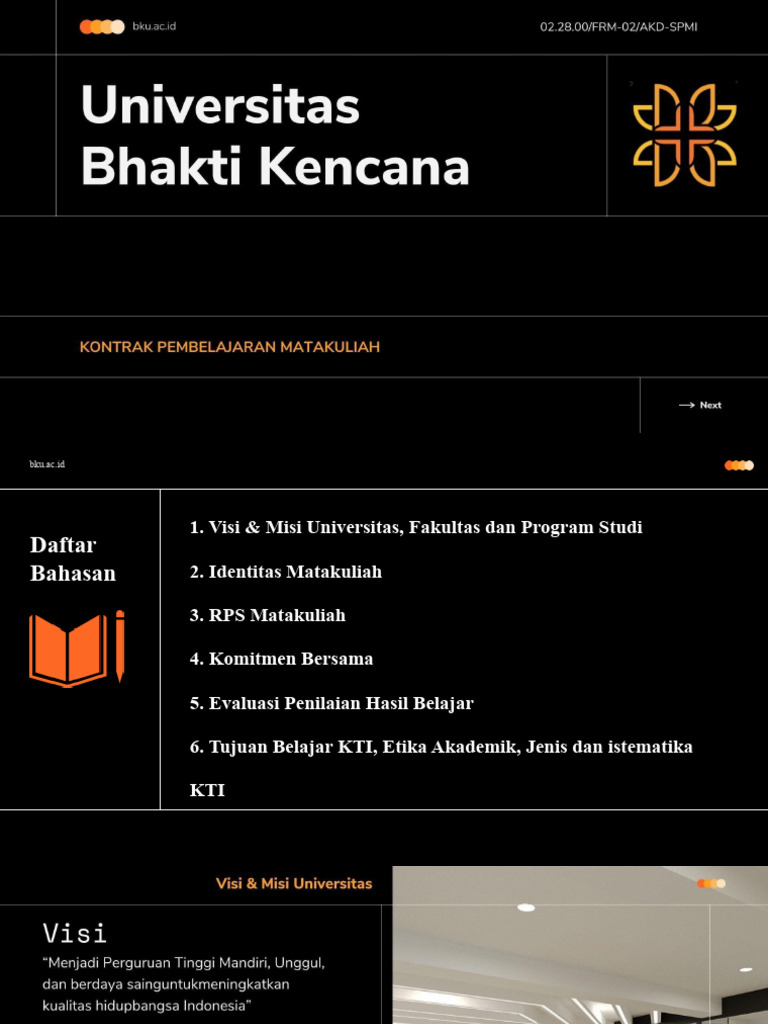 Format Kontrak Belajar UBK 2 | PDF | Komputer | Teknologi & Rekayasa