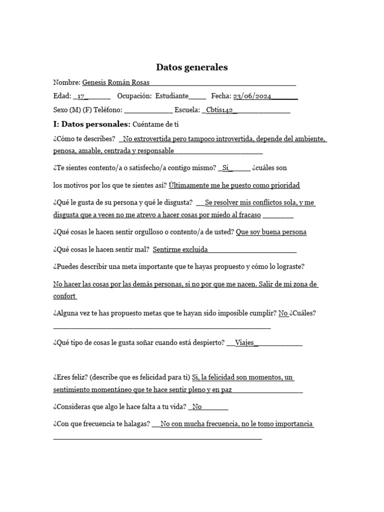 Genesis Roman | PDF | Sicología | Cociente de inteligencia