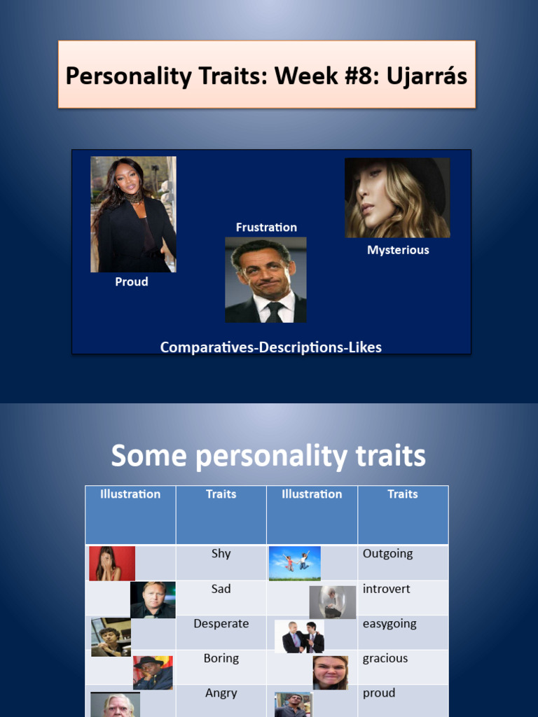 Personality Traits-Summary-Week8 | PDF