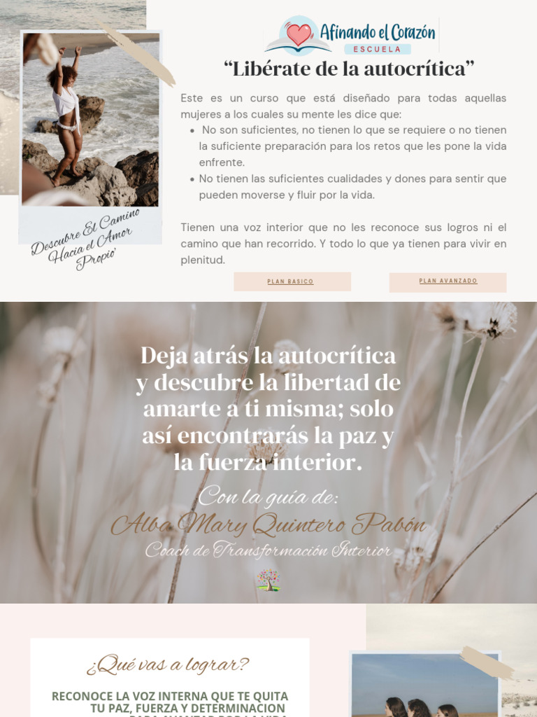 Líberate de la autocritica, un taller de Alba Mary Quintero_V2_COMPRESSED | PDF | Amor | Sicología