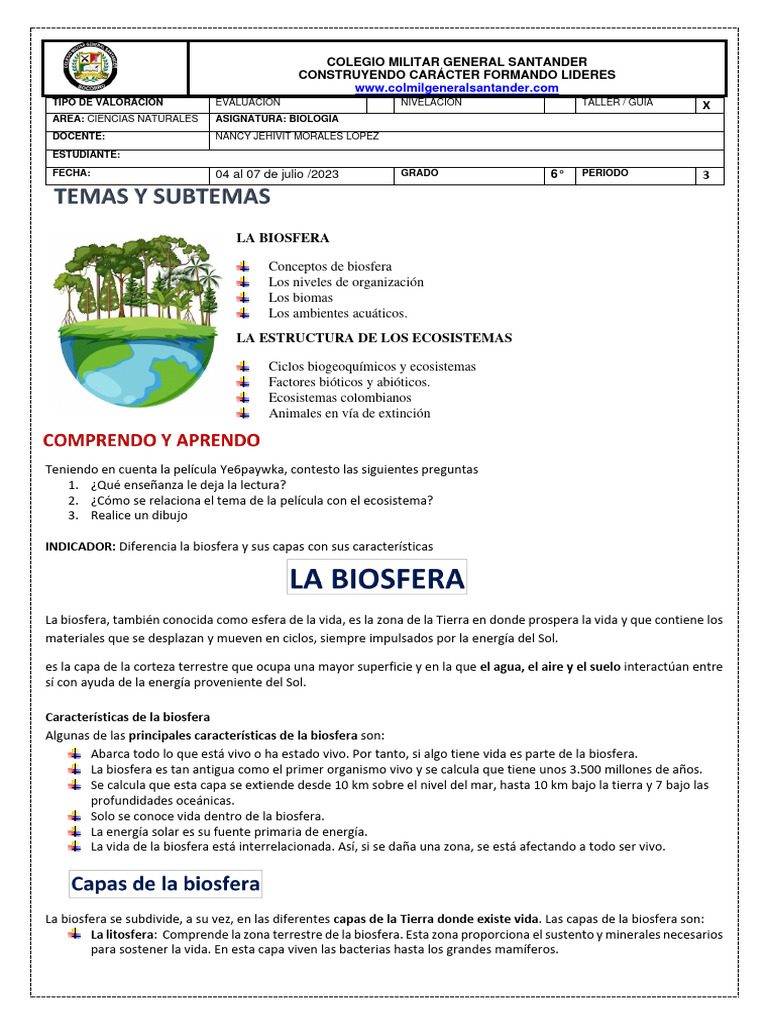 Bioafera Biologia | PDF | Tierra | Desierto