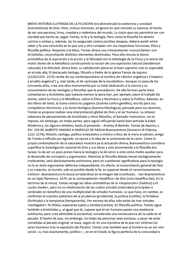 BREVE HISTORIA ILUSTRADA DE LA FILOSOFÍA Brá Demostrado La Existencia y ...