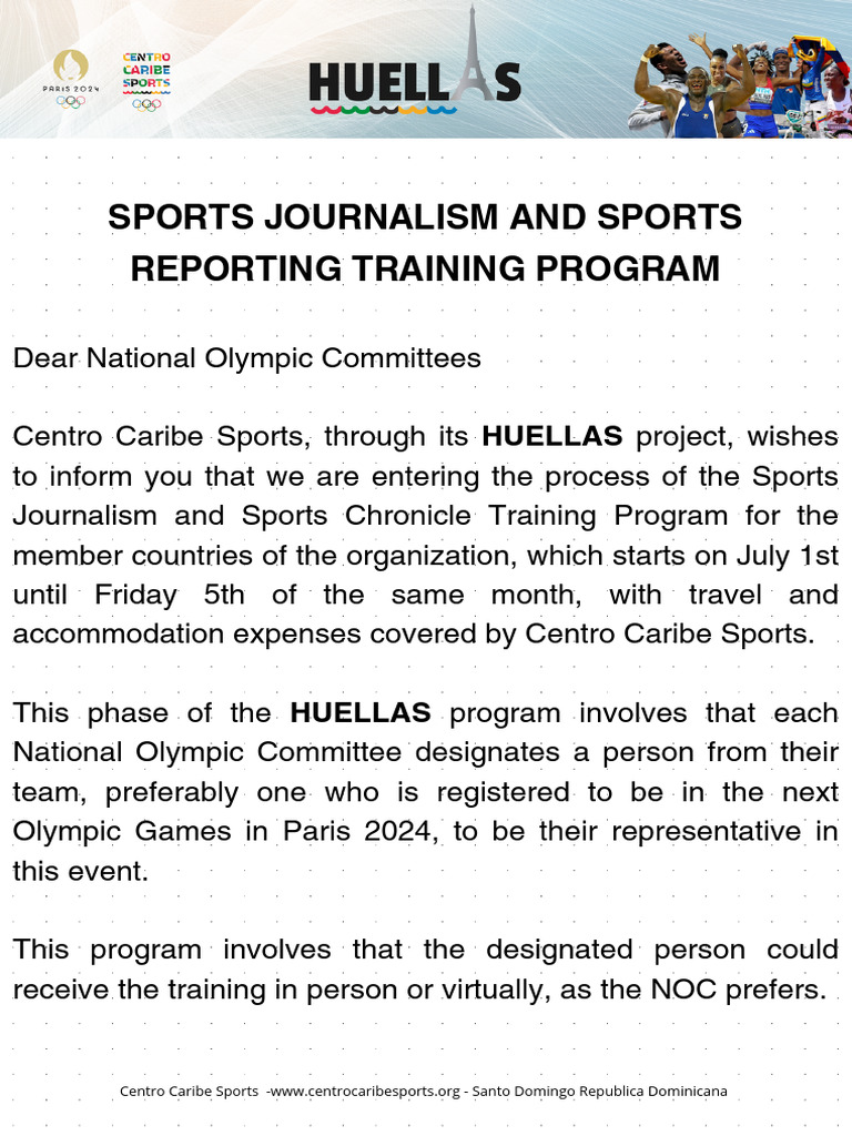 SPORTS JOURNALISM AND SPORTS REPORTING TRAINING PROGRAM | PDF