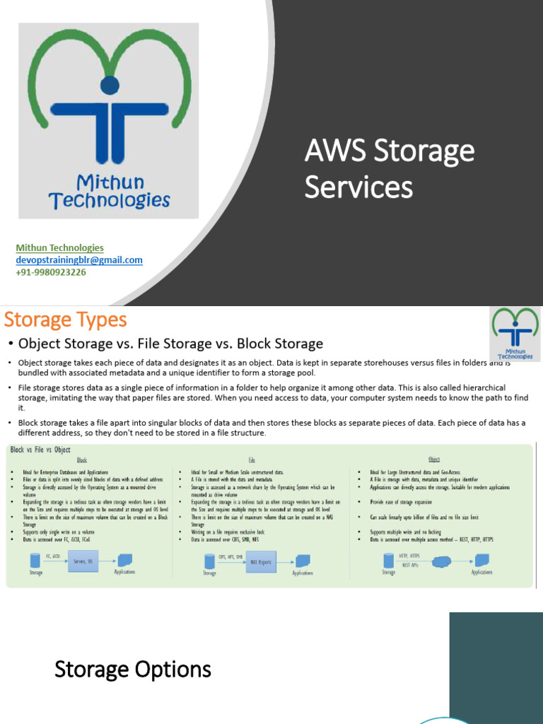 2 AWS Storage | PDF | Amazon Web Services | Computer Data Storage
